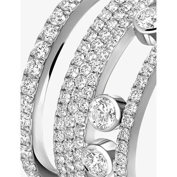 Messika Move Romane Large Pavé 18ct Gold And Diamond Ring