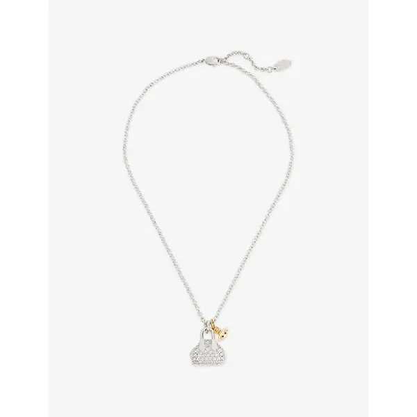 VIVIENNE WESTWOOD Yasmine Bag Pendant Necklace - Platinum/gold/white Cz