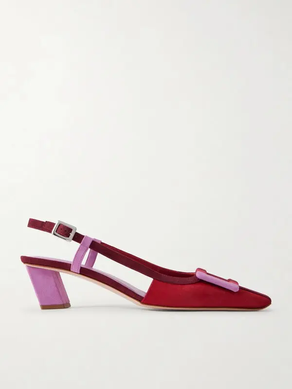 ROGER VIVIER Belle Vivier 45 Patent-leather Slingback Pumps