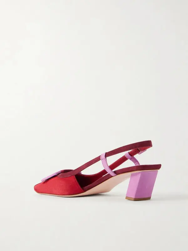 ROGER VIVIER Belle Vivier 45 Patent-leather Slingback Pumps