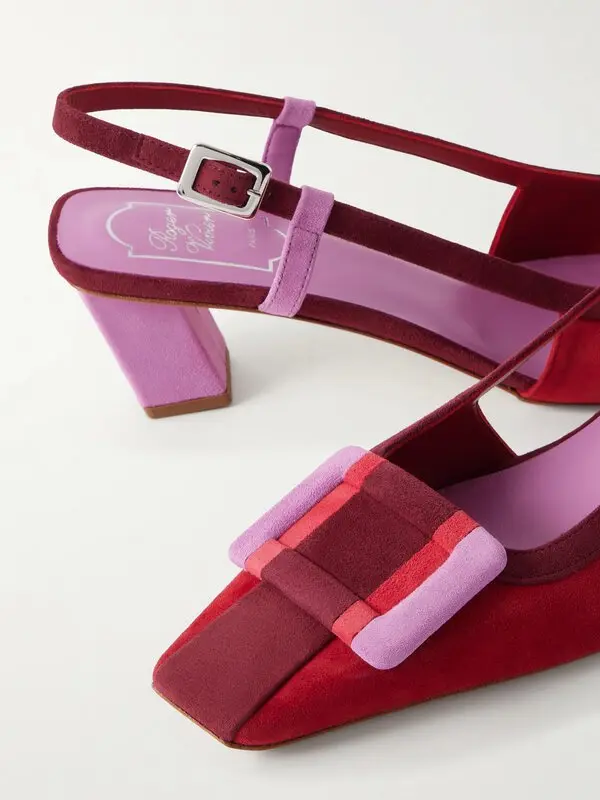 ROGER VIVIER Belle Vivier 45 Patent-leather Slingback Pumps