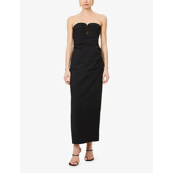 Shona Joy Campbell Strapless Maxi Dress