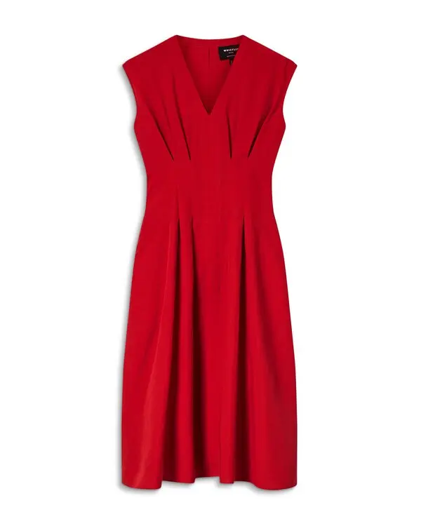 Whistles Petite Panel Linen Blend Midi Dress
