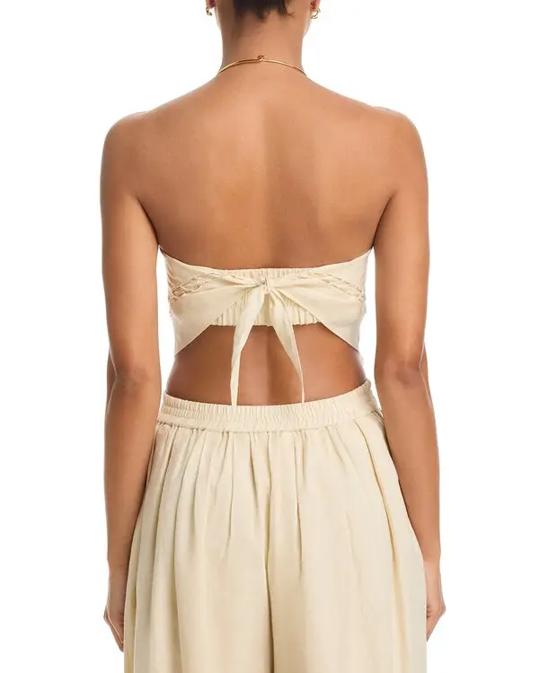 Simkhai Lahni Linen Lace Trim Top