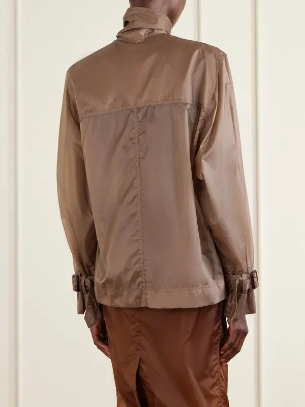 Saint Laurent Tie-detailed Gathered Shell Shirt