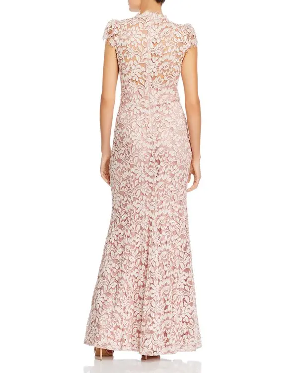 Eliza J Scalloped-edge Lace Gown - Blush