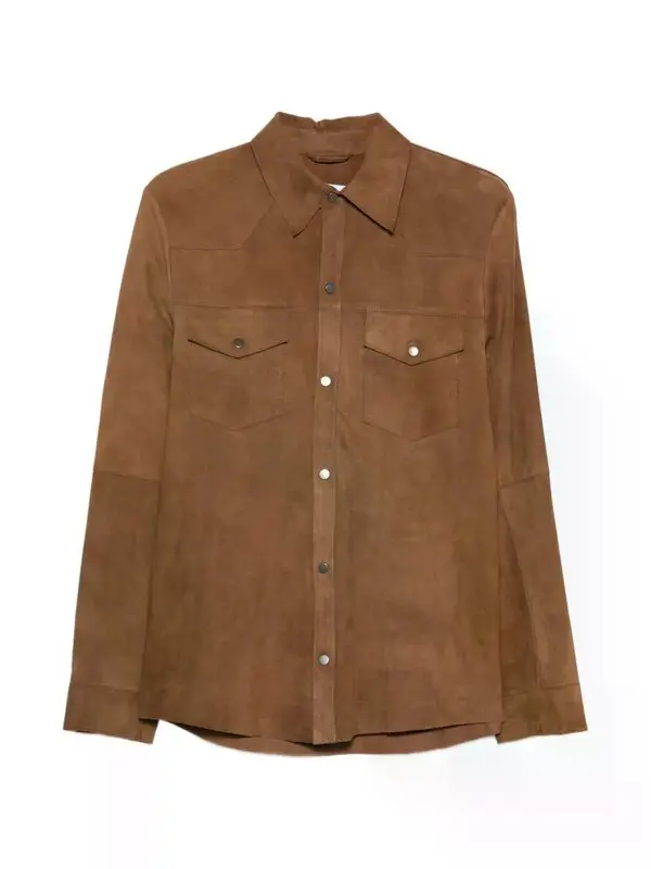 ERALDO Flap-pocket Suede Shirt