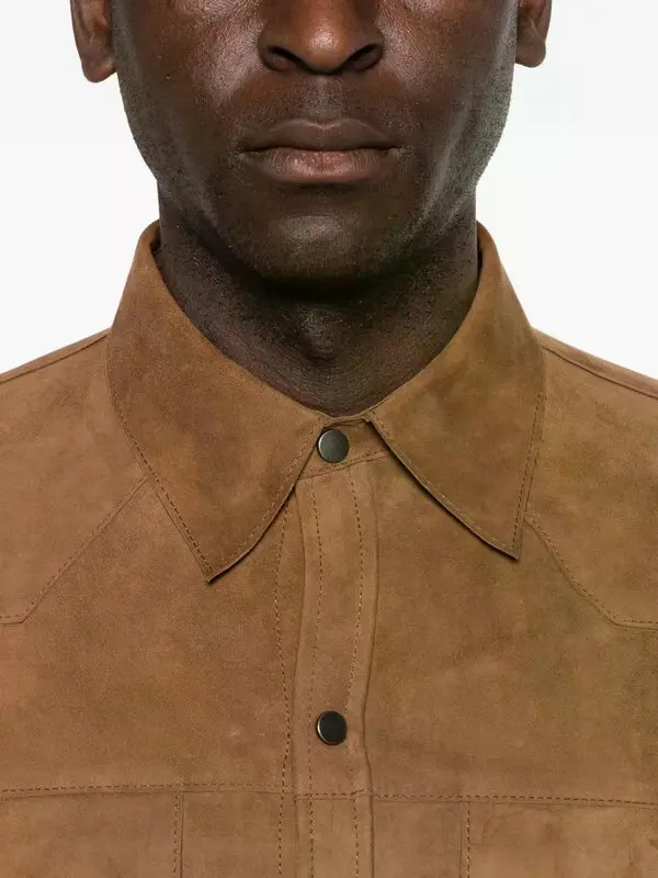 ERALDO Flap-pocket Suede Shirt