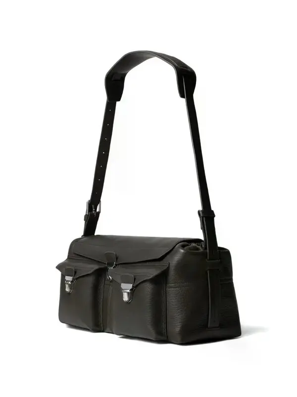 LEMAIRE Flap Metal-clip Leather Shoulder Bag