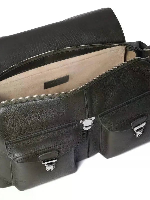 LEMAIRE Flap Metal-clip Leather Shoulder Bag