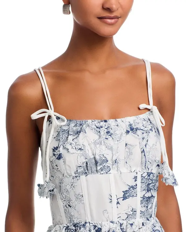 EN SAISON Cyrus Midi Dress - White/navy
