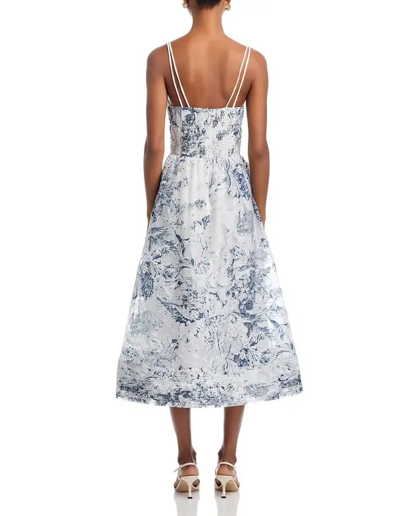 EN SAISON Cyrus Midi Dress - White/navy