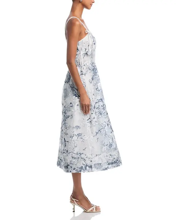 EN SAISON Cyrus Midi Dress - White/navy