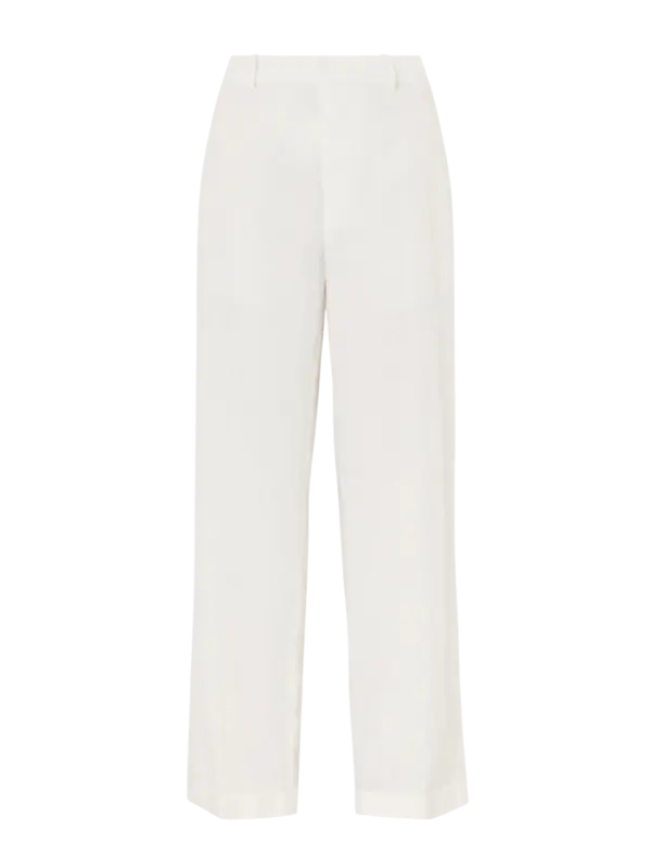 Polo Ralph Lauren Pleated Linen Straight-leg Pants - White