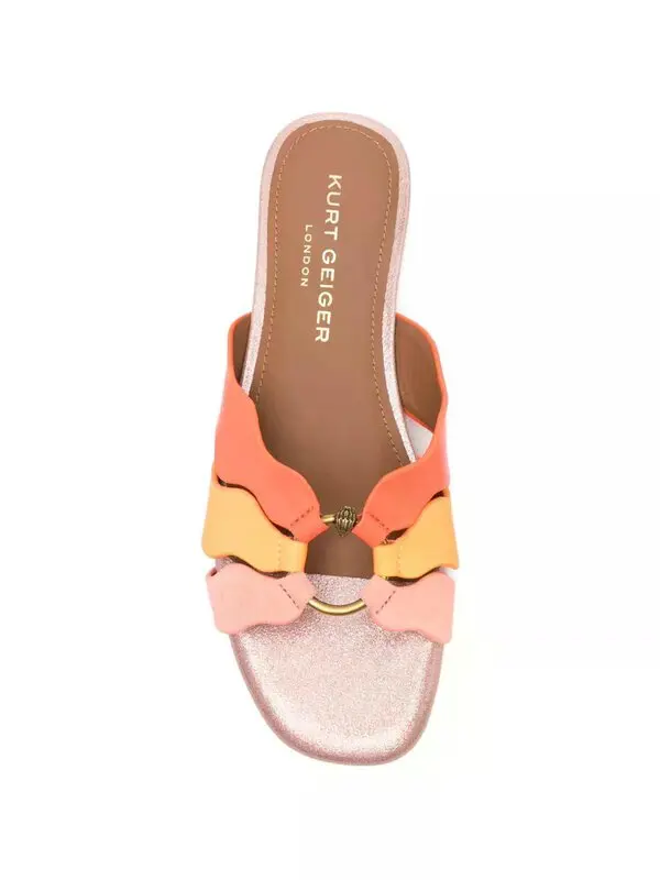 Kurt Geiger Sun Wave Ring Detail Flat Sandals