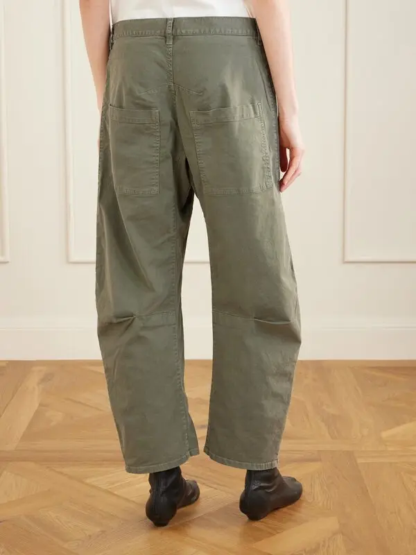 NILI LOTAN Shon Cotton-blend Twill Tapered Cargo Pants