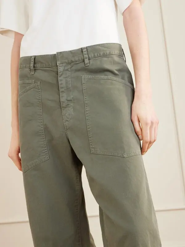 NILI LOTAN Shon Cotton-blend Twill Tapered Cargo Pants
