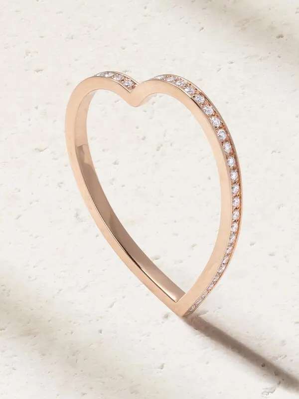 REPOSSI Antifer 18-karat Diamond Heart Ring - Rose Gold