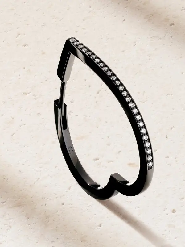 REPOSSI Antifer Heart Single Earring - Black
