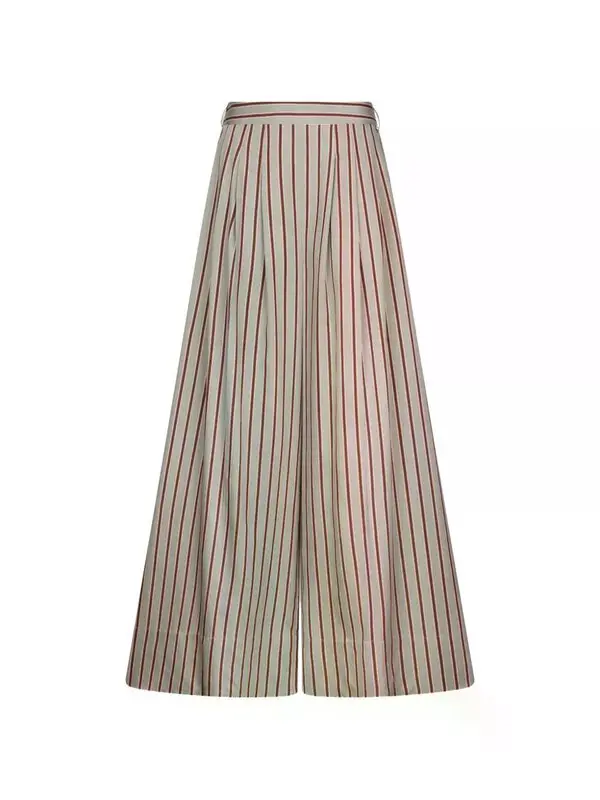 Liu Jo Striped Wide Leg Trousers - Green