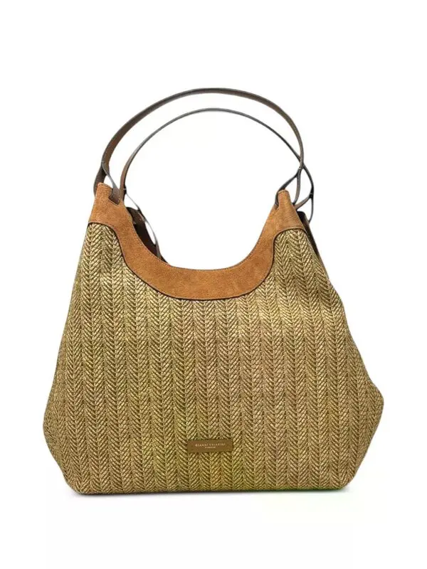 GIANNI CHIARINI Two-tone Woven Shoulder Bag