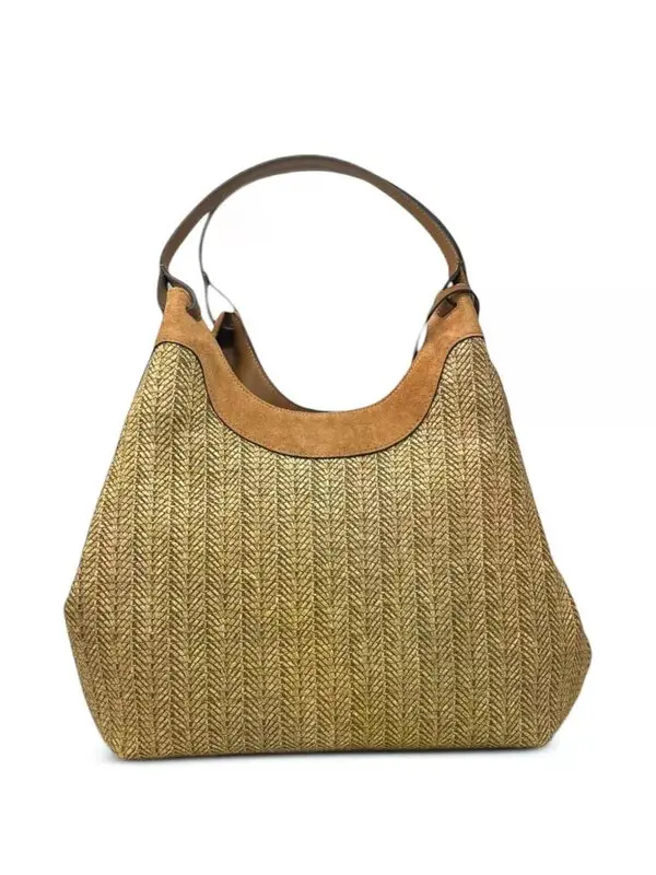 GIANNI CHIARINI Two-tone Woven Shoulder Bag