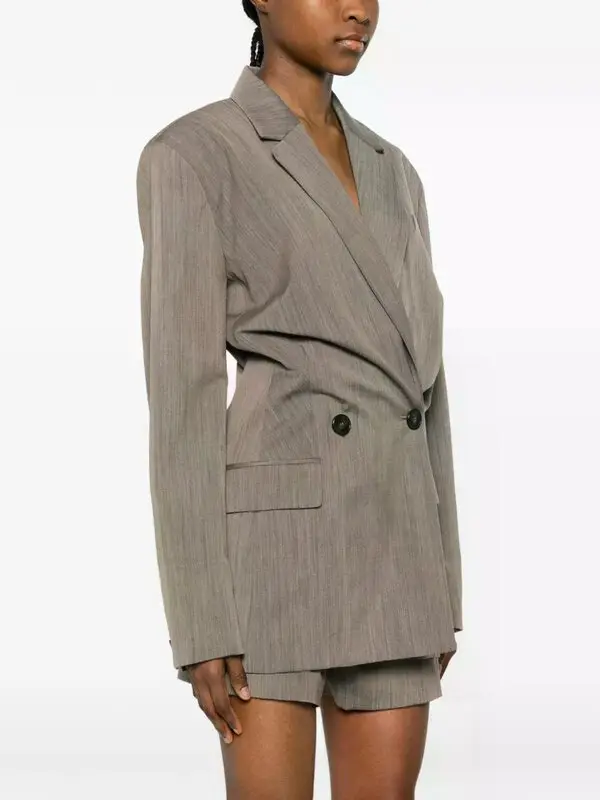 IRO PARIS Pinstripe Double-breasted Blazer - Neutrals