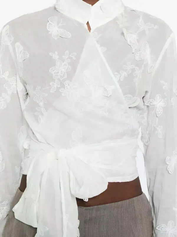 MAZZARELLI Tie-front Blouse