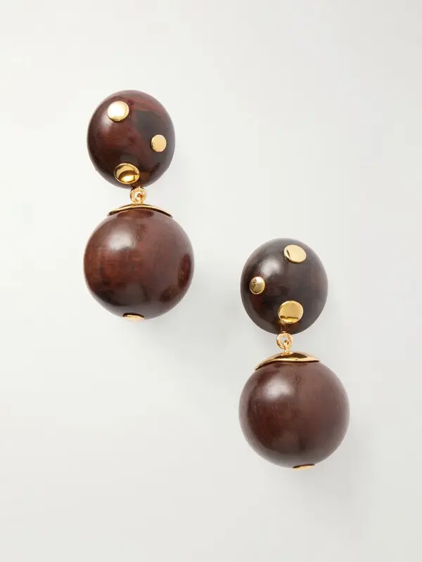 LIZZIE FORTUNATO Nopales Drop Earrings - Brown