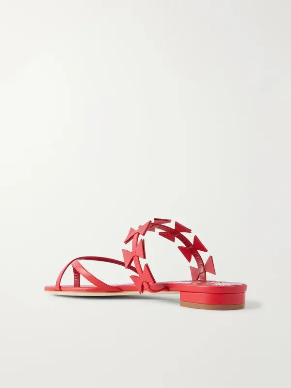 Manolo Blahnik Maura Leather Sandals