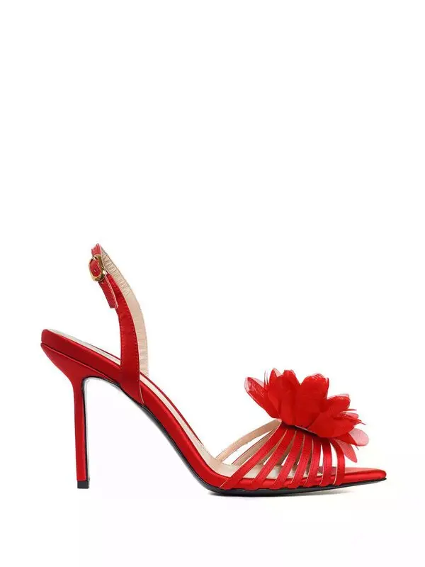 GINISSIMA Julia Heeled Sandals - Red