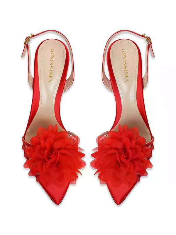 GINISSIMA Julia Heeled Sandals - Red
