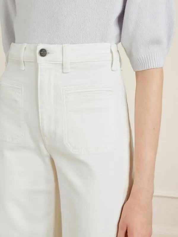 Khaite Delmonico High-rise Wide-leg Jeans - White