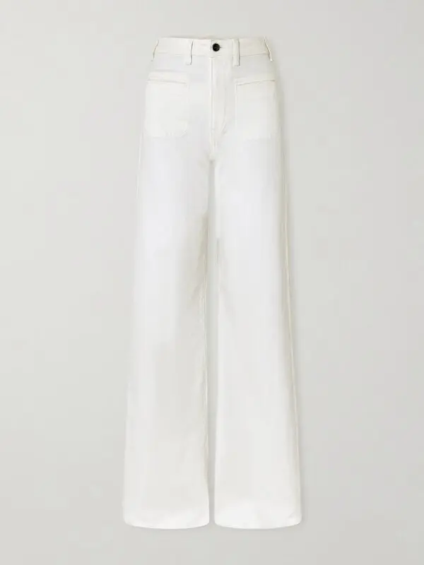 Khaite Delmonico High-rise Wide-leg Jeans - White