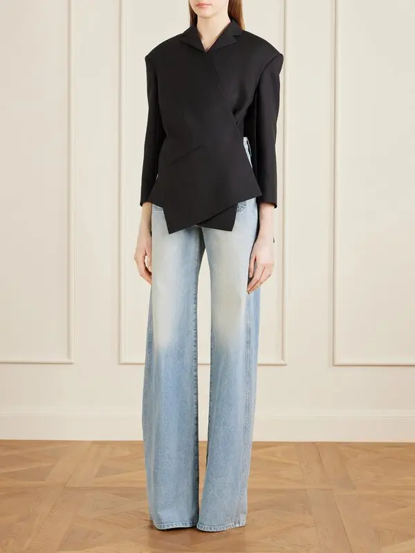 Khaite Delmonico High-rise Wide-leg Jeans - Blue