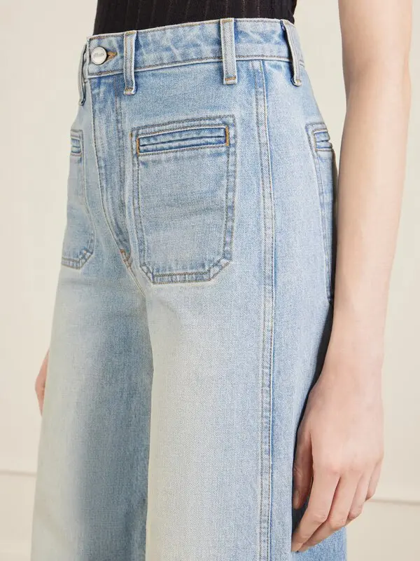 Khaite Delmonico High-rise Wide-leg Jeans - Blue