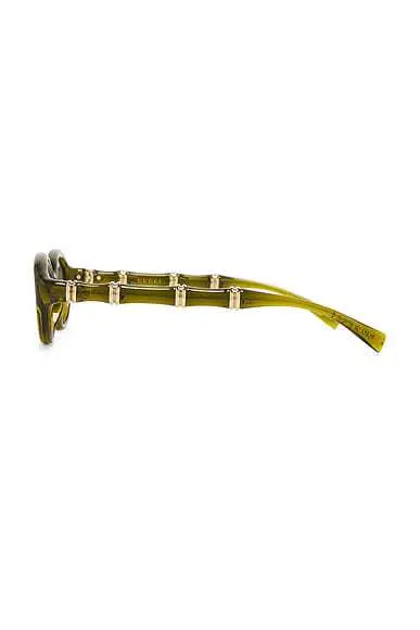 Gucci Pop Bamboo Oval Sunglasses