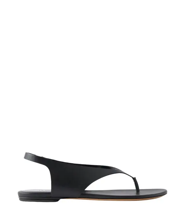Le Monde Beryl Langley Leather Thong Sandals - Black