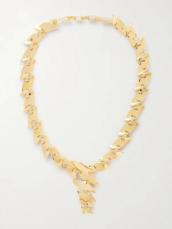 Khaite Leaf-plated Chain Necklace - Gold