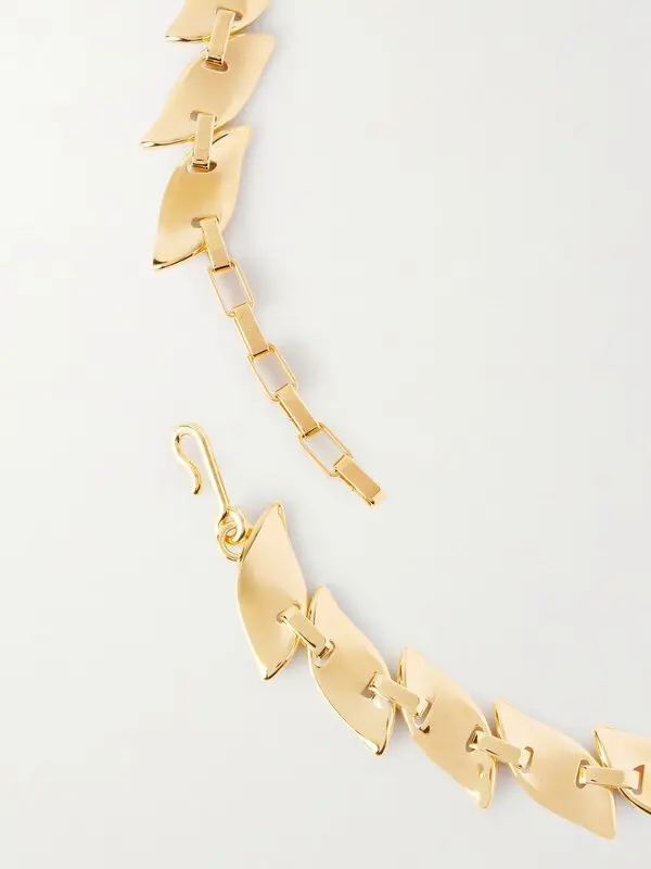 Khaite Leaf-plated Chain Necklace - Gold