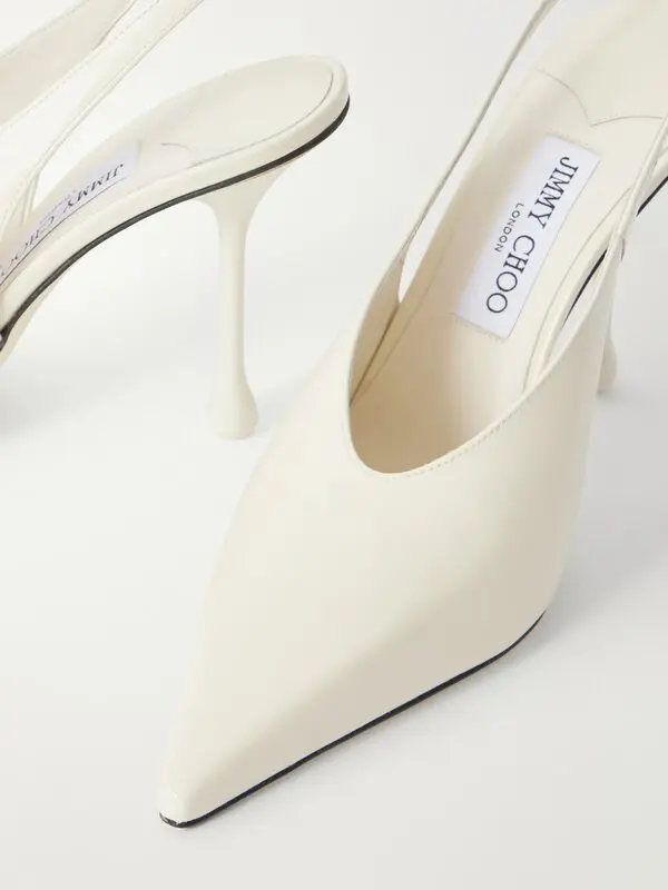 JIMMY CHOO Isa Patent-leather Pumps - Neutrals