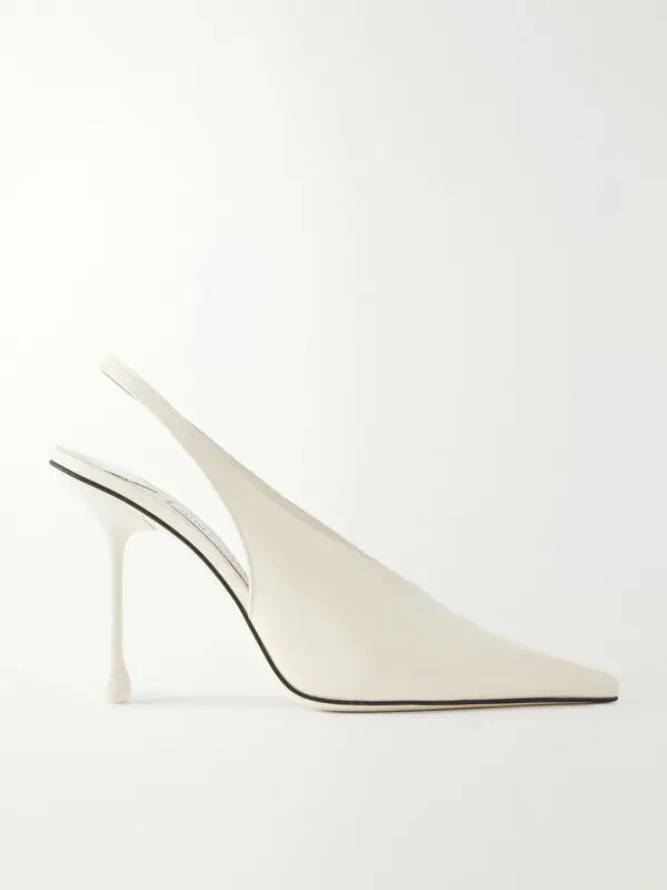 JIMMY CHOO Isa Patent-leather Pumps - Neutrals