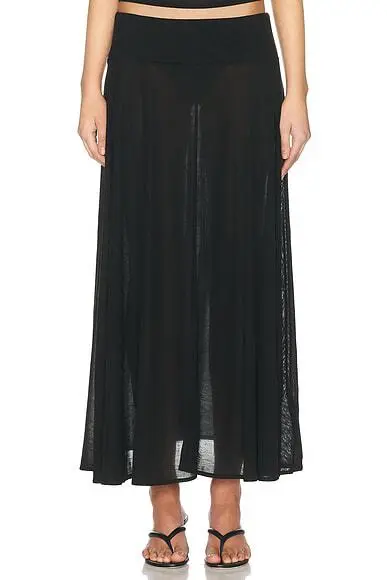 ST. AGNI Fluid Jersey Skirt