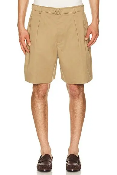 Saint Laurent Pleated Twill Shorts