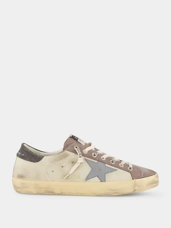 GOLDEN GOOSE Super-star Leather Sneakers - Grey