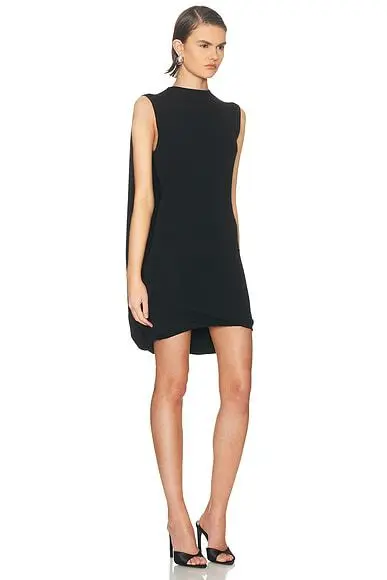 Alexander Wang Fitted Draped Back Mini Dress