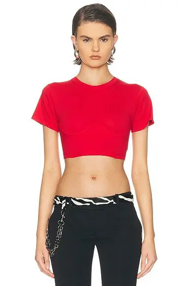 Attico Cropped T-shirt - Red