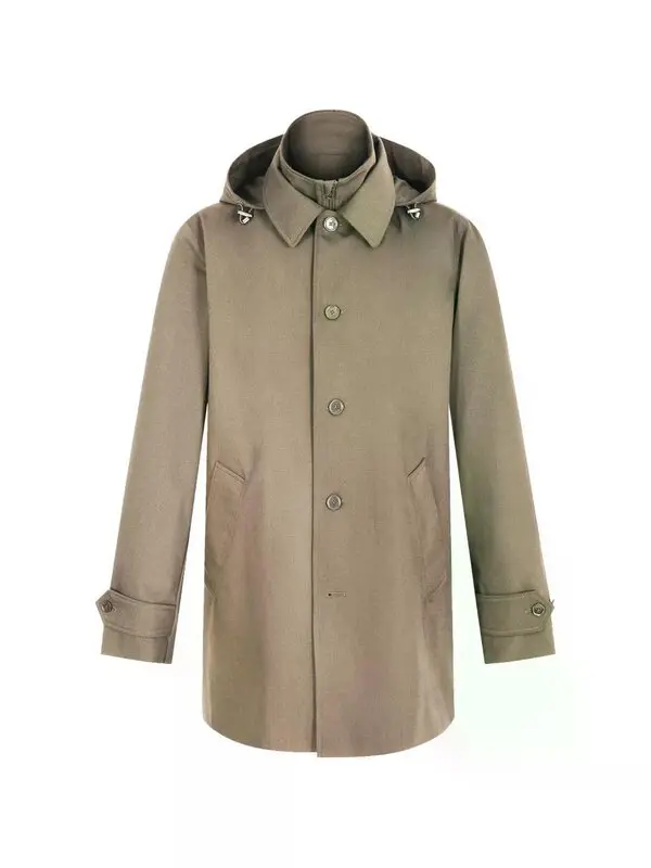 FURSAC Hooded Button-fastening Parka