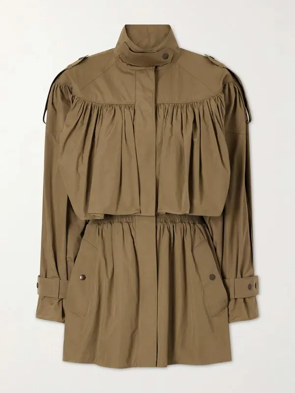 Chloé Organic Cotton-poplin Coat - Green