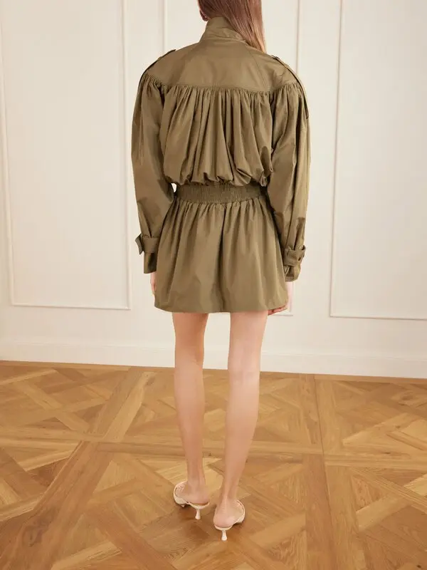 Chloé Organic Cotton-poplin Coat - Green